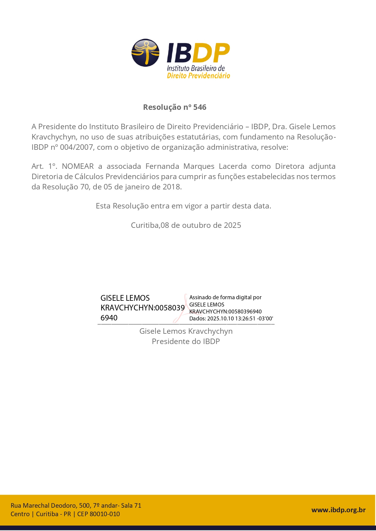 Resolução_546_-_Diretoria_de_Cálculos_-Fernanda_Marques_Lacerda ...
